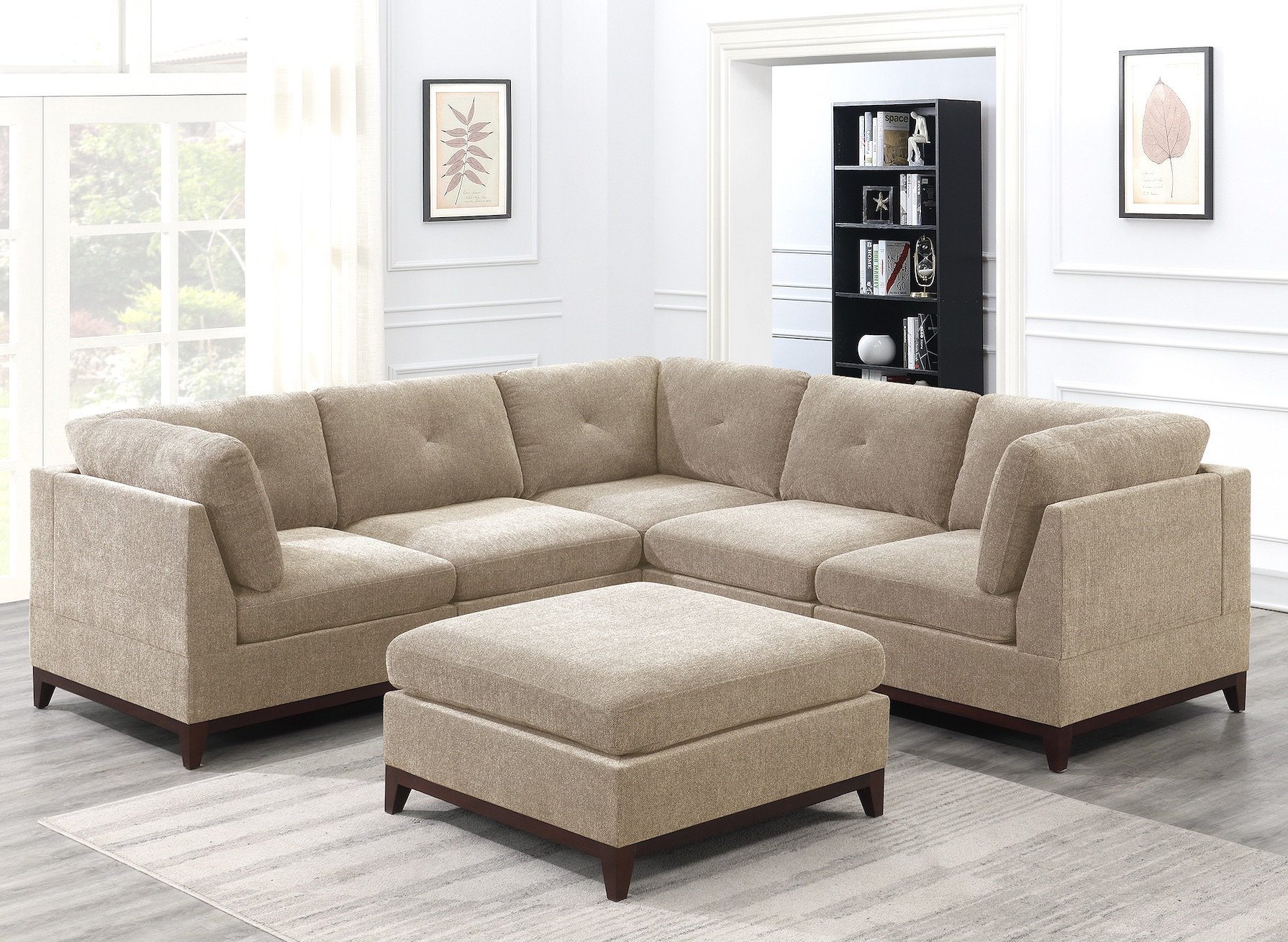 Latitude Run® 104" Wide Chenille Reversible Modular Corner Sectional ...