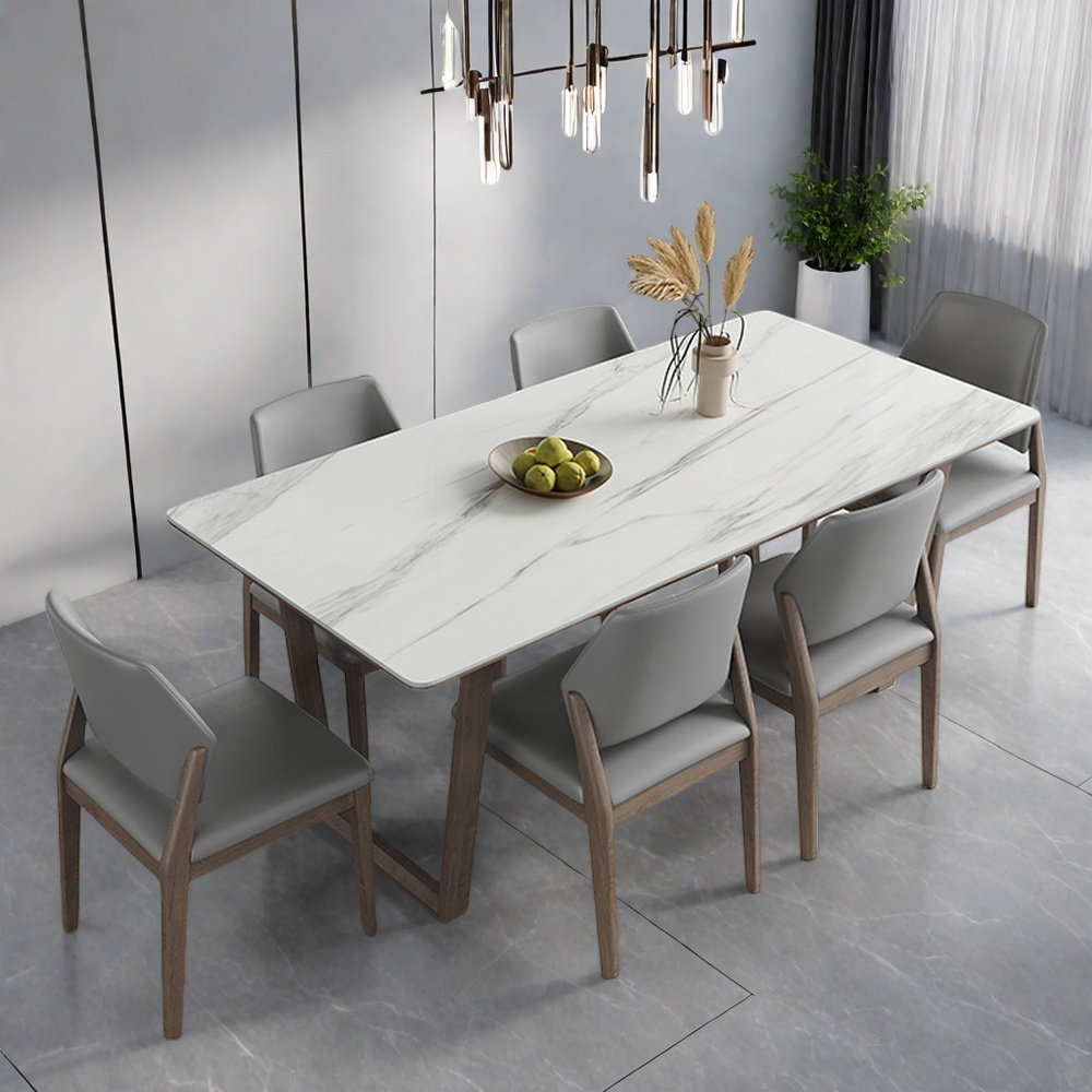 dinlin home Rectangular modern simple family dining table set - Wayfair ...