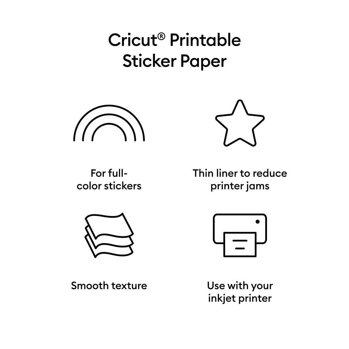 Cricut Printable Sticker Paper Bundle for Cutting Machines | Wayfair