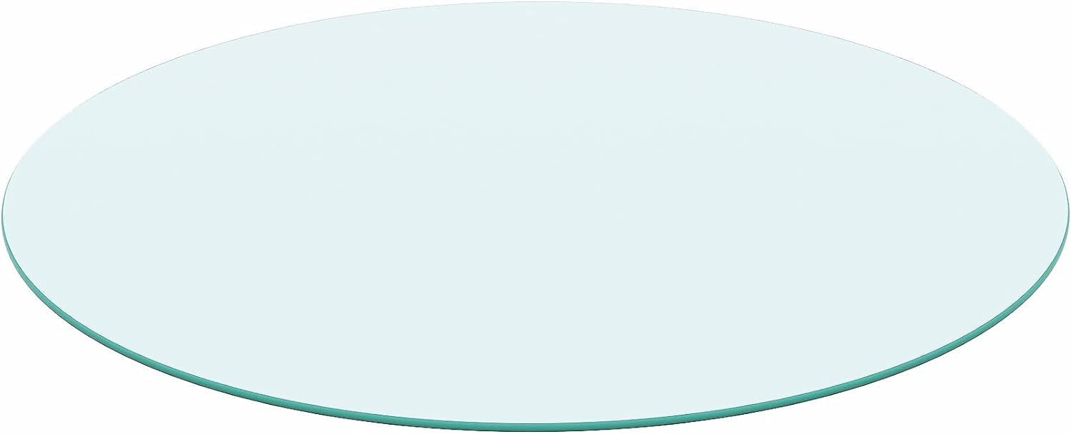 Ivy Bronx Round Glass table top - 1/4" Thick - Pencil Polish | Wayfair