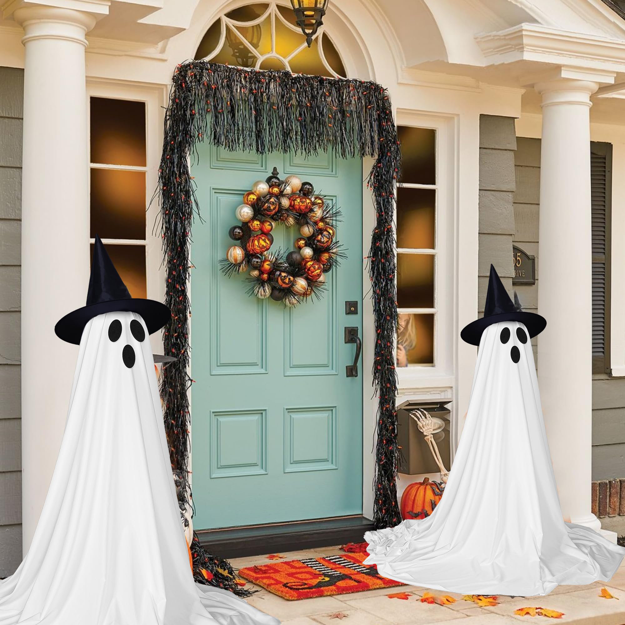The Holiday Aisle® Remote Control Halloween Ghost Lights - Spooky Decor ...