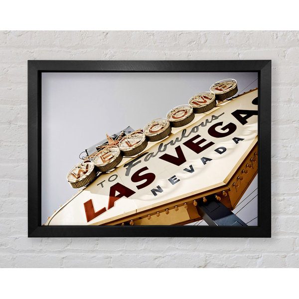 Happy Larry Las Vegas Sign Framed Print | Wayfair.co.uk