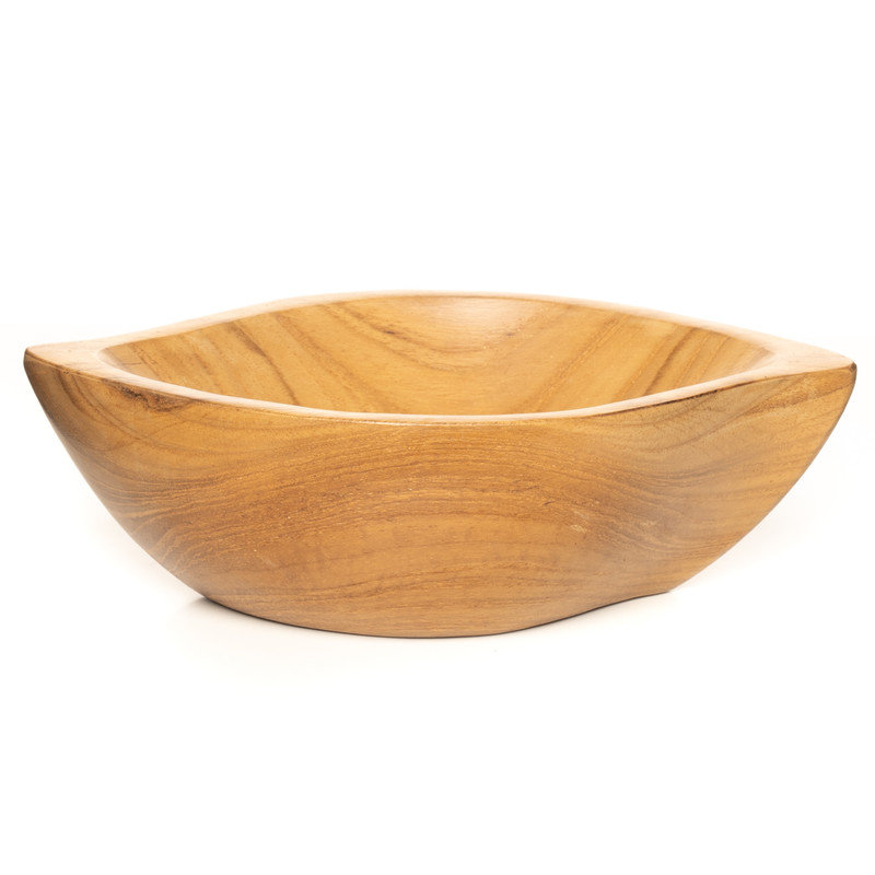 Millwood Pines Tonsui Teak Wood Side Bowl 2-Pack | Wayfair