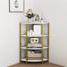 Mercer41 4-Tier Corner Open Shelf, Small Bookcase, Freestanding ...