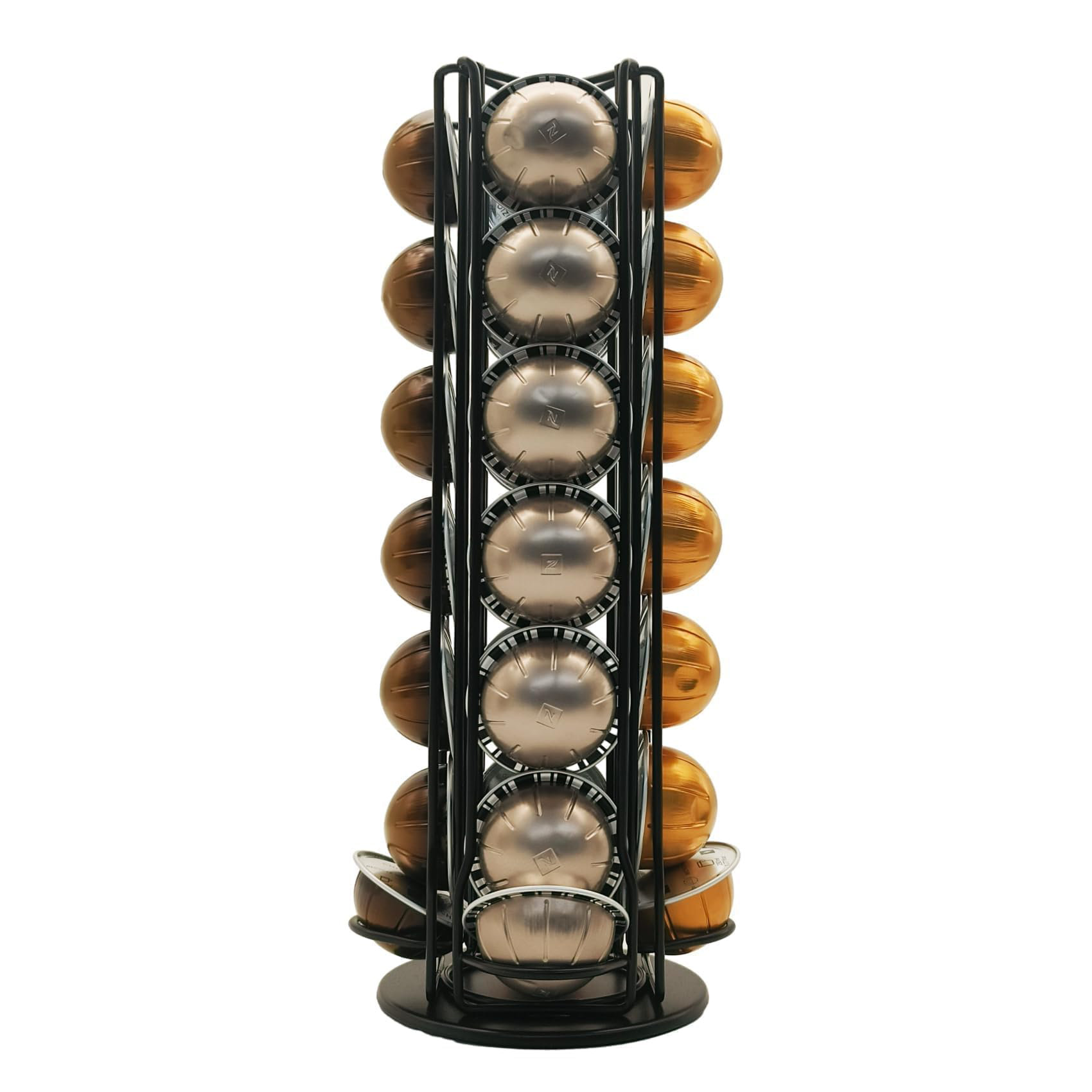 wosuo Rotating Capsule Holder, Holds 28 Capsules, Black | Wayfair