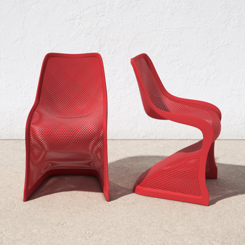 Modern Red Outdoor Dining Chairs | AllModern