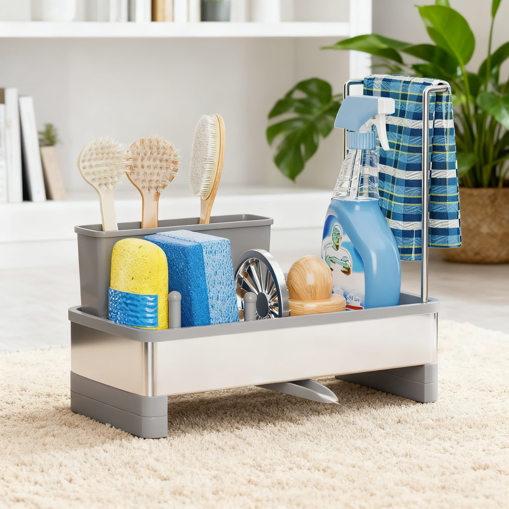 Xiangong Stainless Steel Sink Caddy And Kitchen Organizer With ...