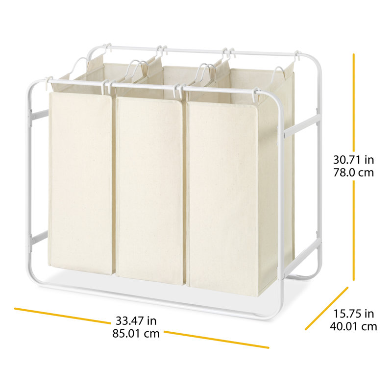 Rebrilliant Metal Triple Laundry Sorter & Reviews | Wayfair