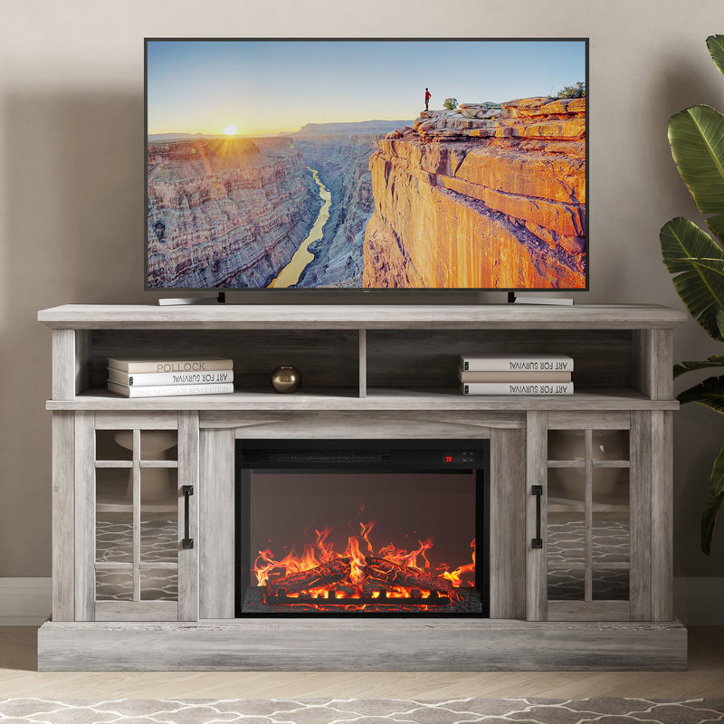 Red Barrel Studio® Kehaulani65" Media Console TV Stands with Electric ...