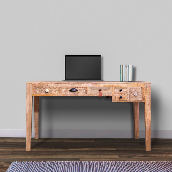 Loon Peak® Annesophie Solid Wood Writing Desk | Wayfair