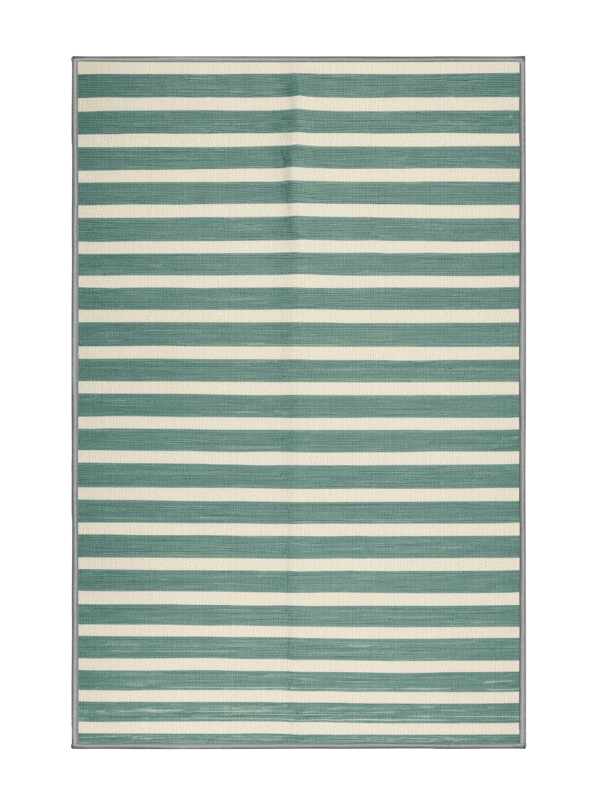 Hokku Designs Machine Washable Horizontal Stripes Gray Area Rug | Wayfair