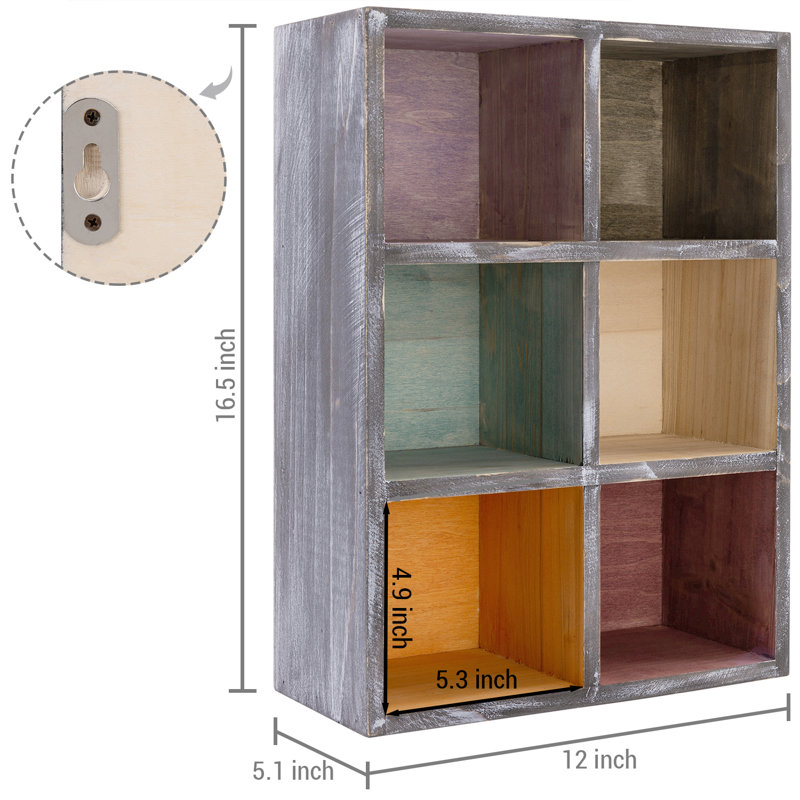 Gracie Oaks 12" x 16" Wood Small Cubby Shelf & Reviews | Wayfair