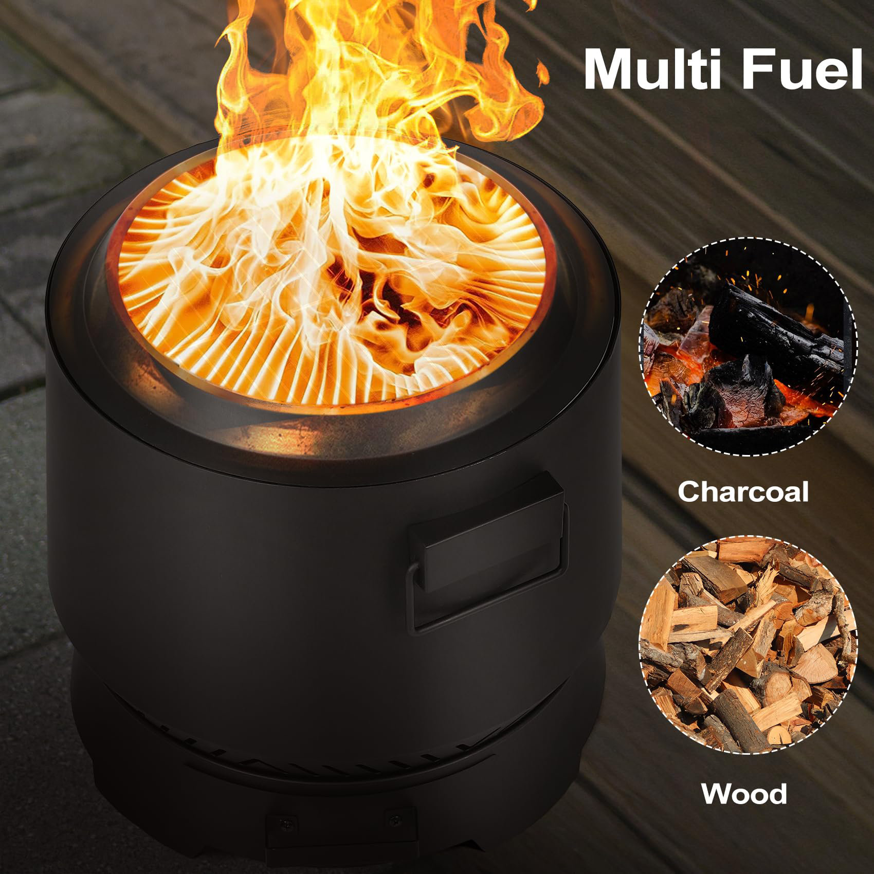 Bigbiglife 19.7'' Round Iron Fire Pit Log Grate | Wayfair