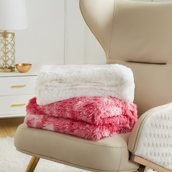 Juicy Couture Shaggy Faux Fur Plush Throws & Reviews | Wayfair