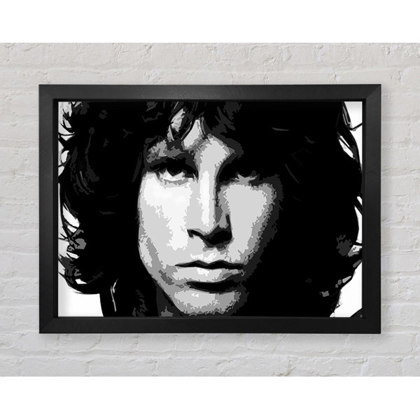 Bright Star Jim Morrison Face B N W - Single Picture Frame Art Prints ...