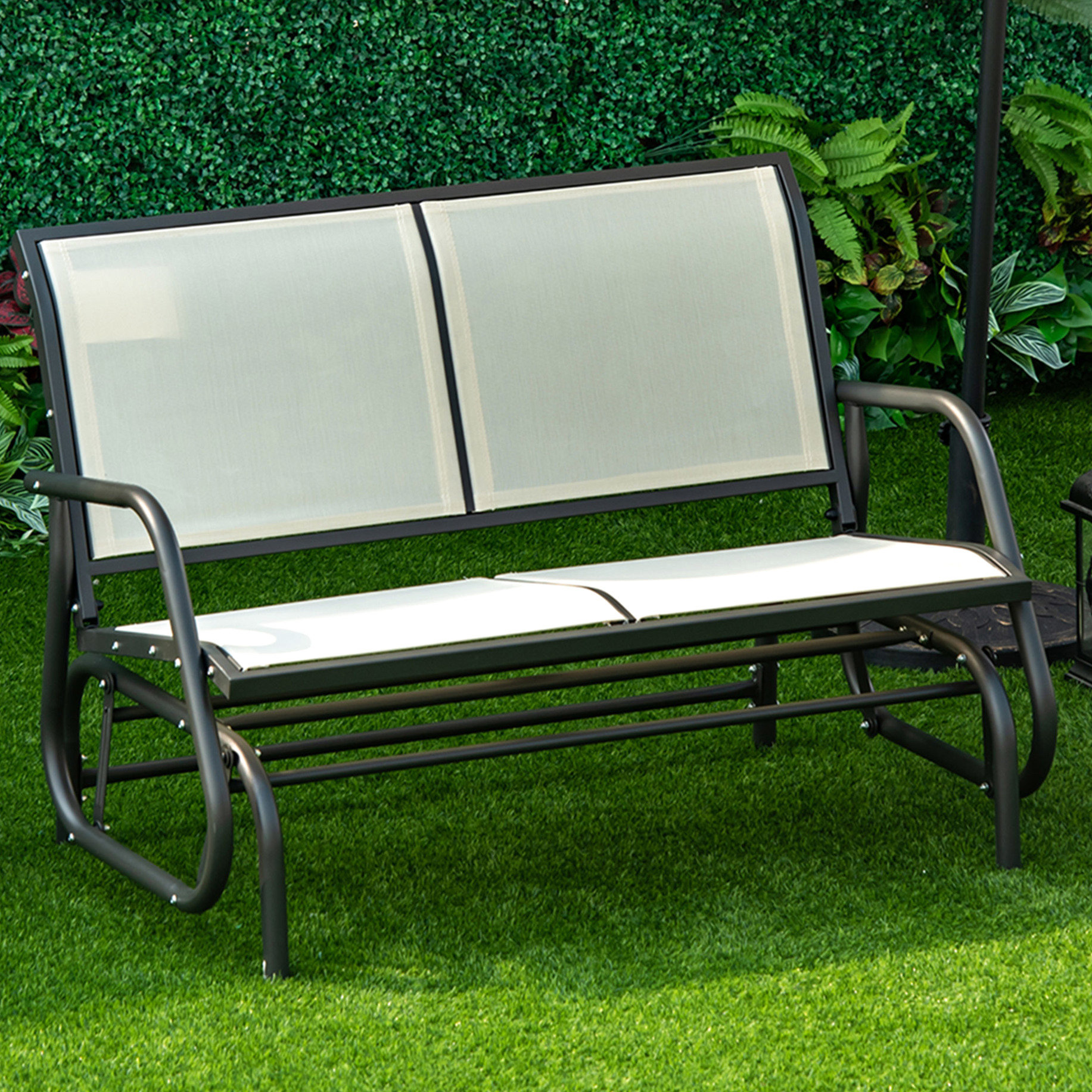 Ebern Designs 2 Rocking Seat , Patio Double Swing Glider. Beige Water ...