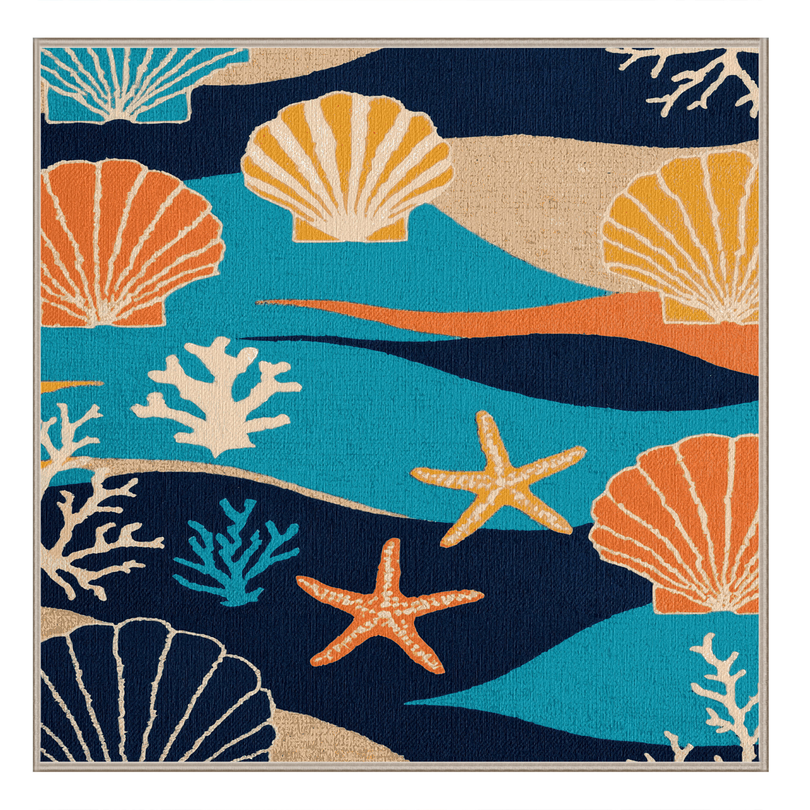 Rosecliff Heights Washable Coastal Pop Art Plus Coastal Area Rug | Wayfair