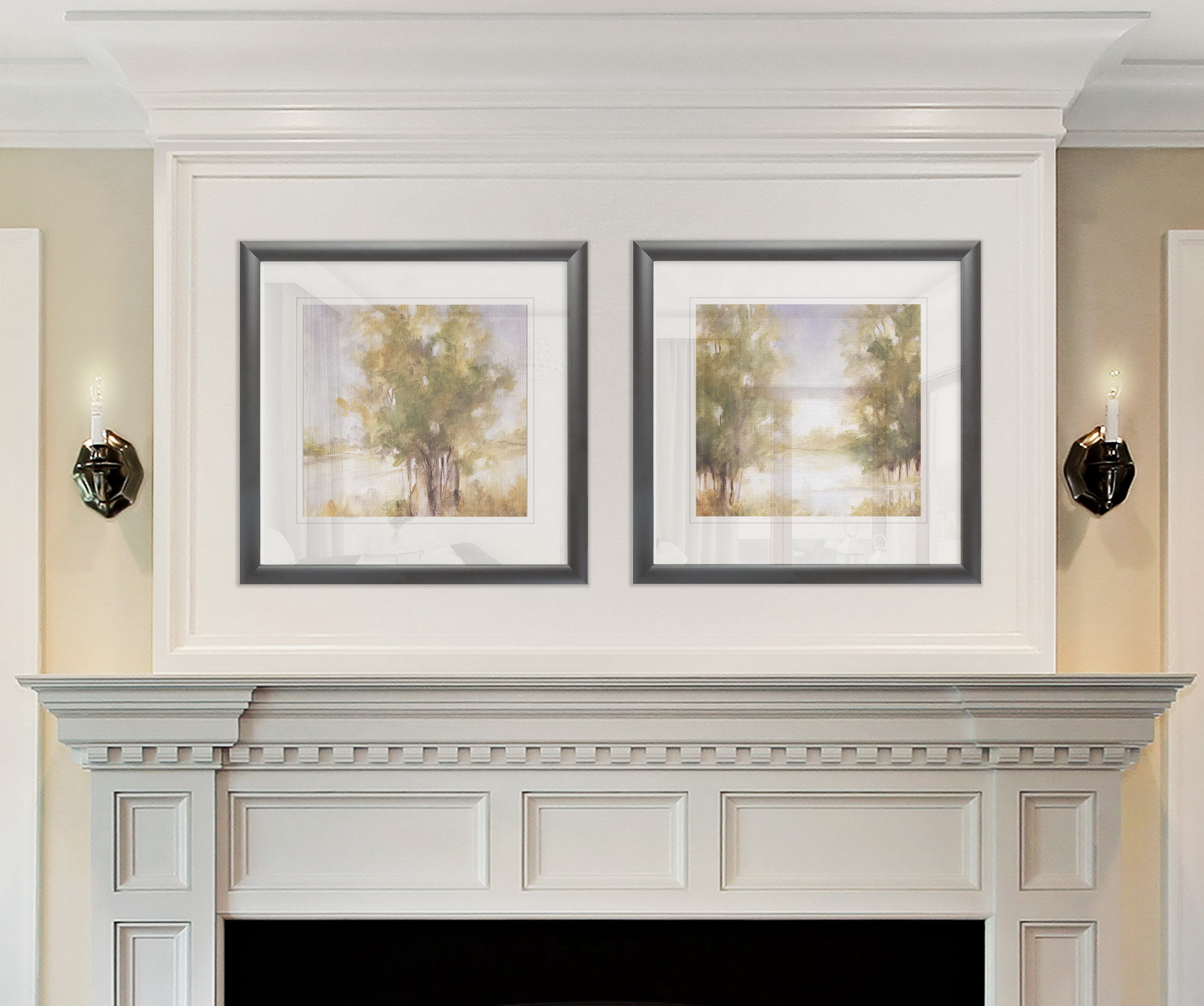 Charlton Home® 'Gentle Groves I' 2 Piece Framed Print Set & Reviews ...