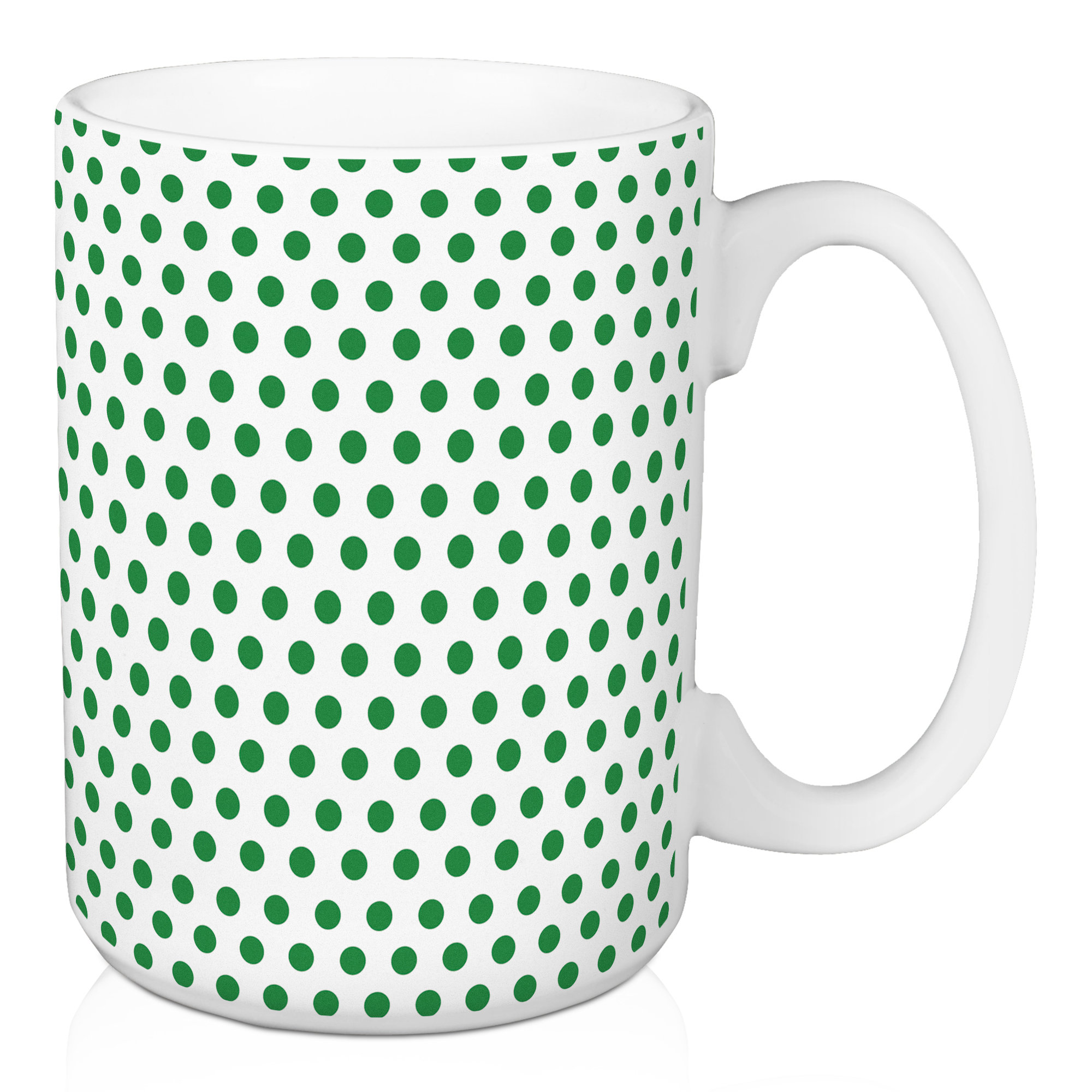 Ebern Designs Mcclean Lucky Polka Dots Coffee Mug | Wayfair