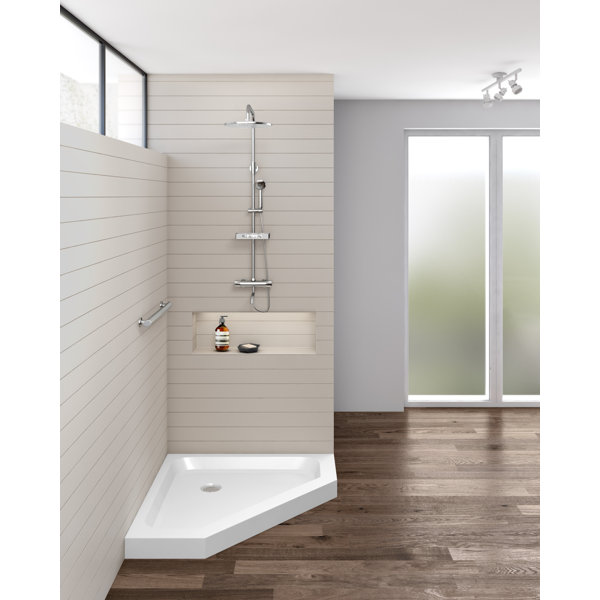 Fine Fixtures 32" W x 32" D Neo-Angle Shower Base & Reviews | Wayfair