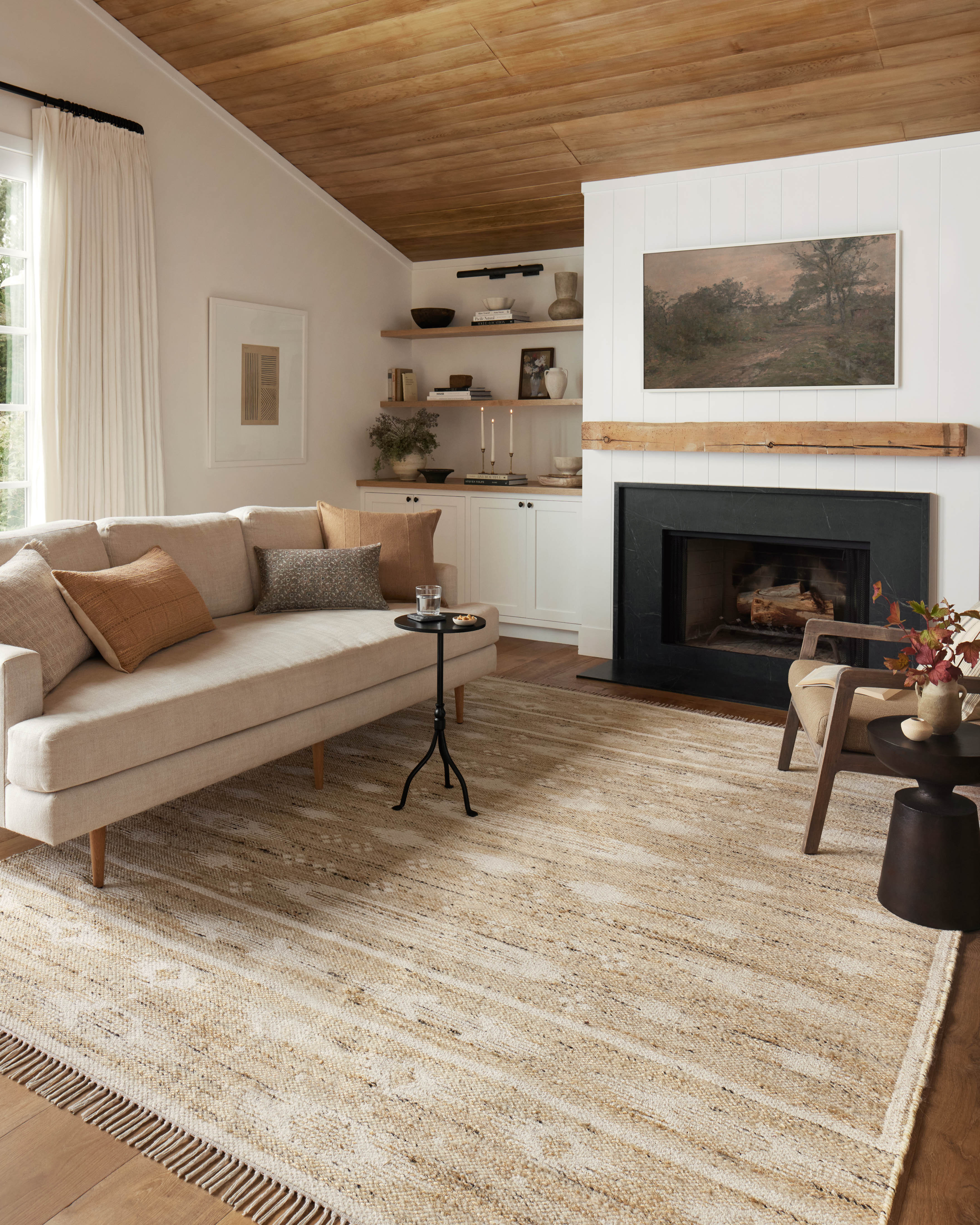 Angela Rose x Loloi Reversible Rivers Natural / Ivory Area Rug ...