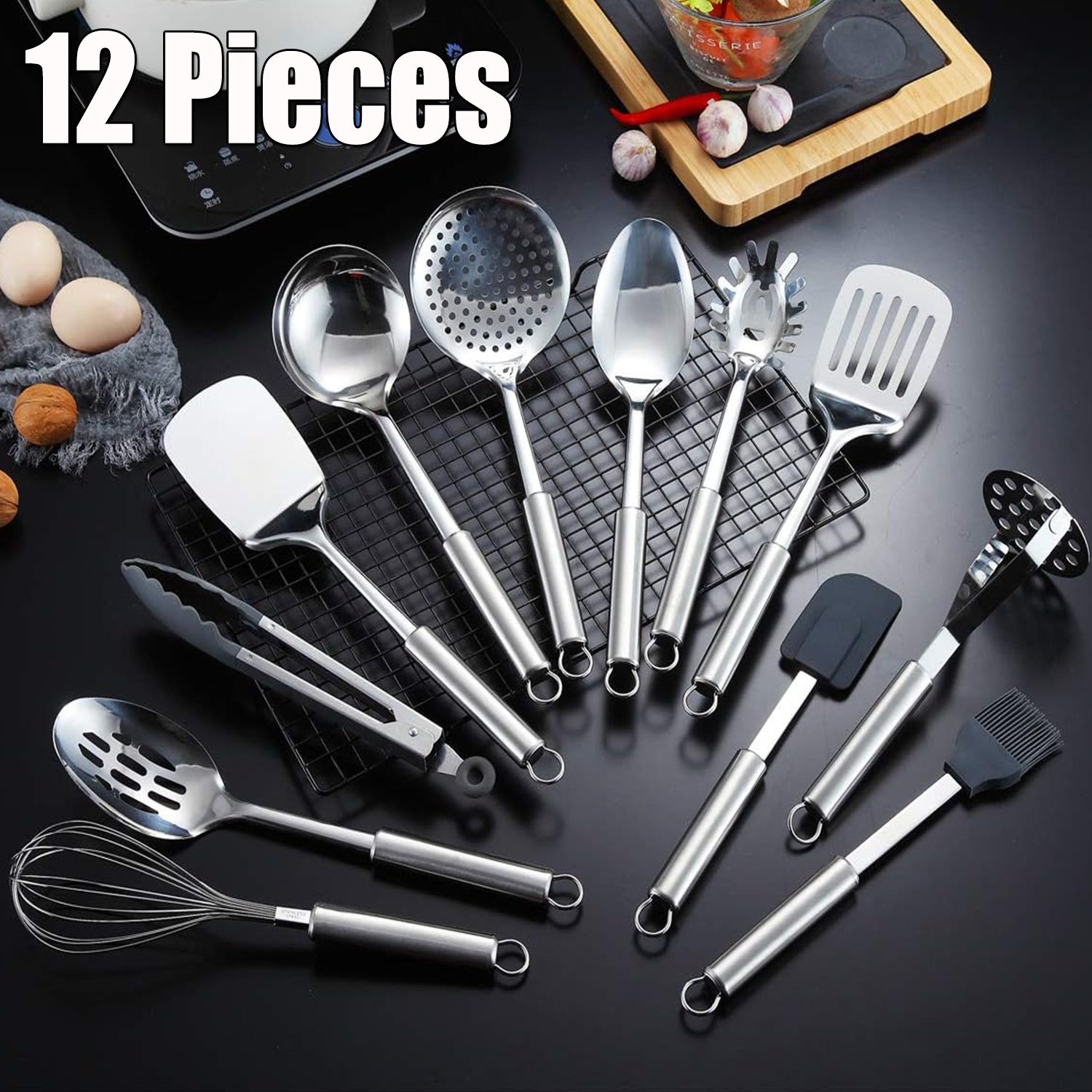 HomePop 12 Piece Stainless Steel Kitchen Tool Set - Wayfair Canada