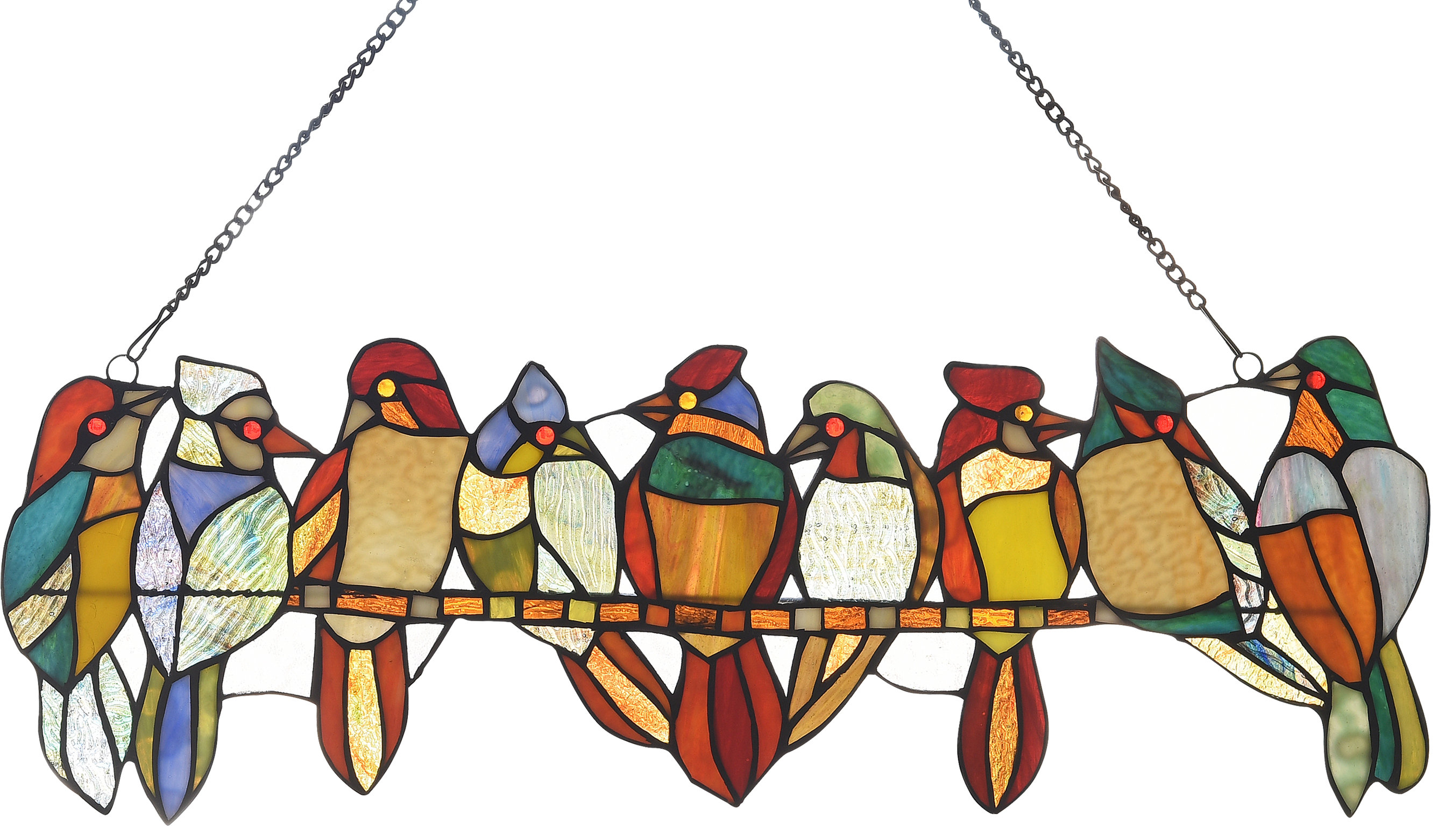 August Grove® Birds on a Vine Window Panel & Reviews | Wayfair