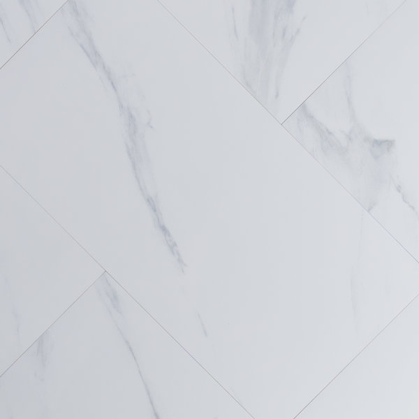 Qube Tiles Spectrum Marble 12" X 24" Carrara Polished Porcelain Floor ...