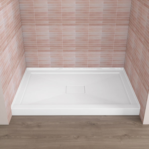 GETPRO 42'' W X 34'' D Drop-in Shower Pan Base Rectangular Single ...