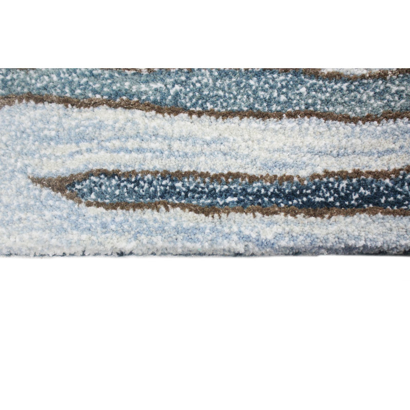 Wade Logan® Asfand Handmade Hand Tufted Blue Rug & Reviews | Wayfair