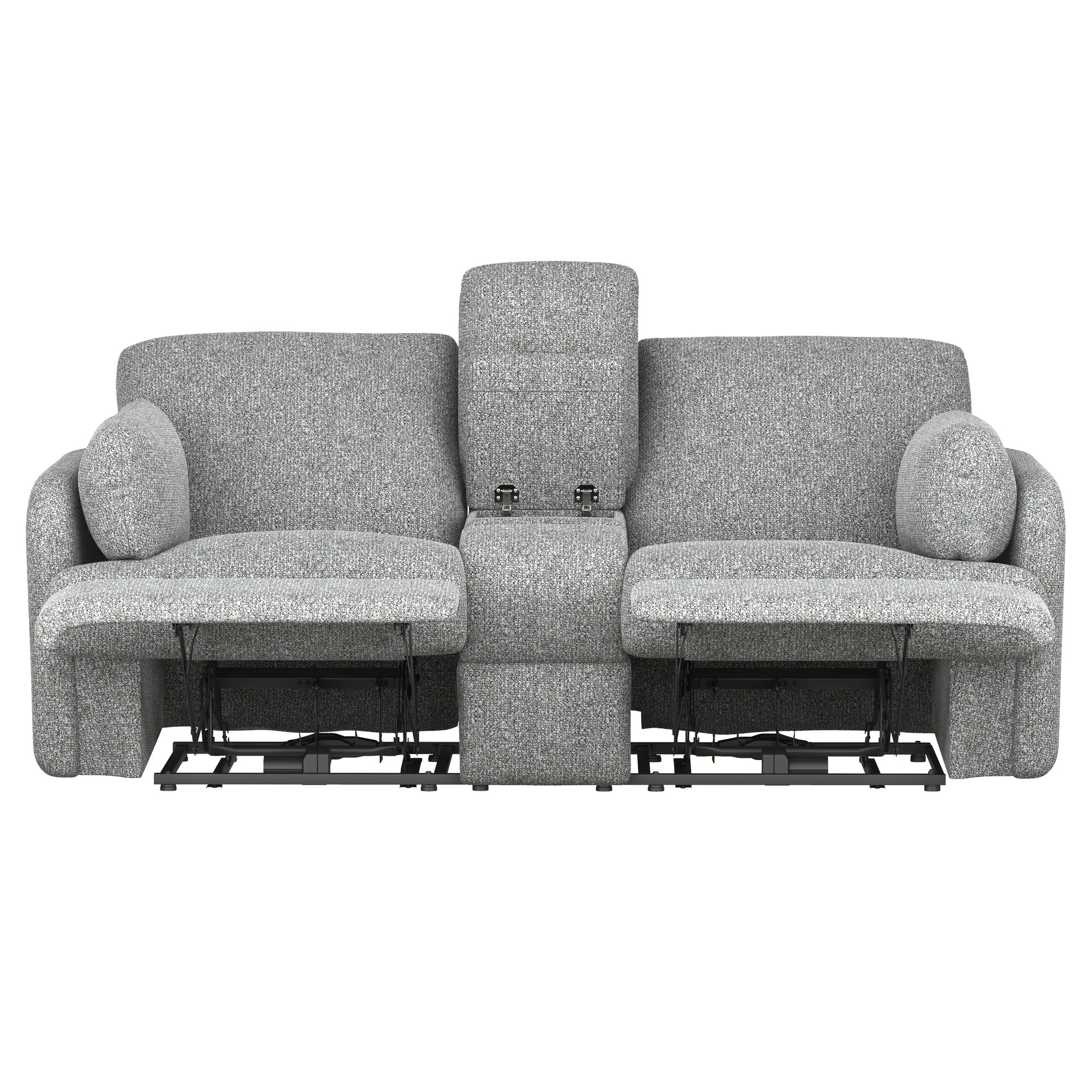 Latitude Run® Saxon Gray Power Loveseat With Console | Wayfair