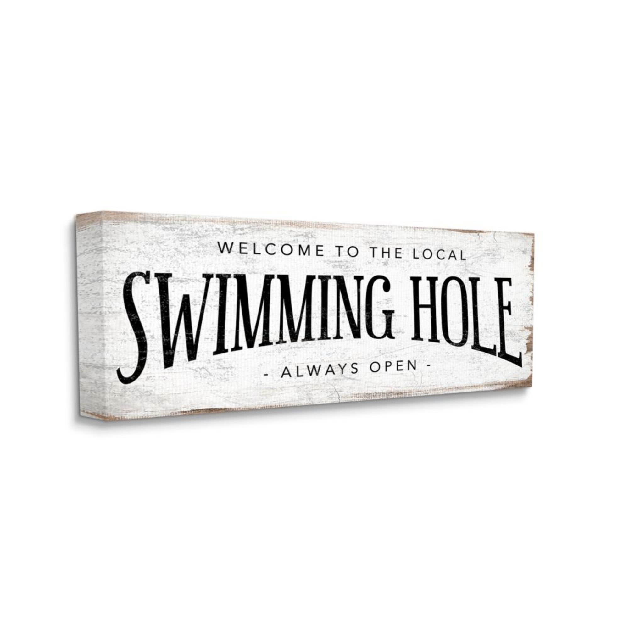 Stupell Industries Rustic Summer Local Swimming Hole Sign by Daphne ...
