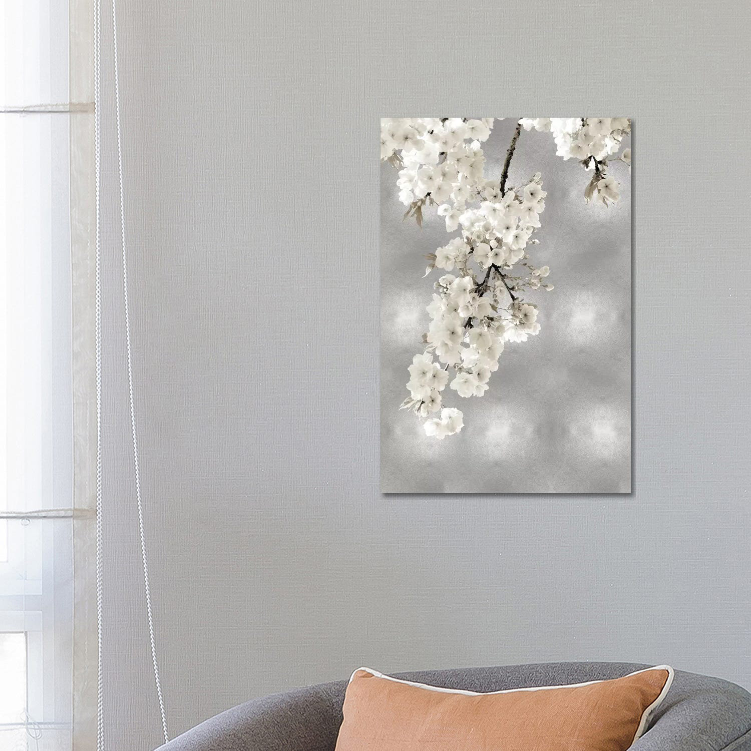 Ophelia & Co. White Blossoms on Silver II by Kate Bennett - Wrapped ...