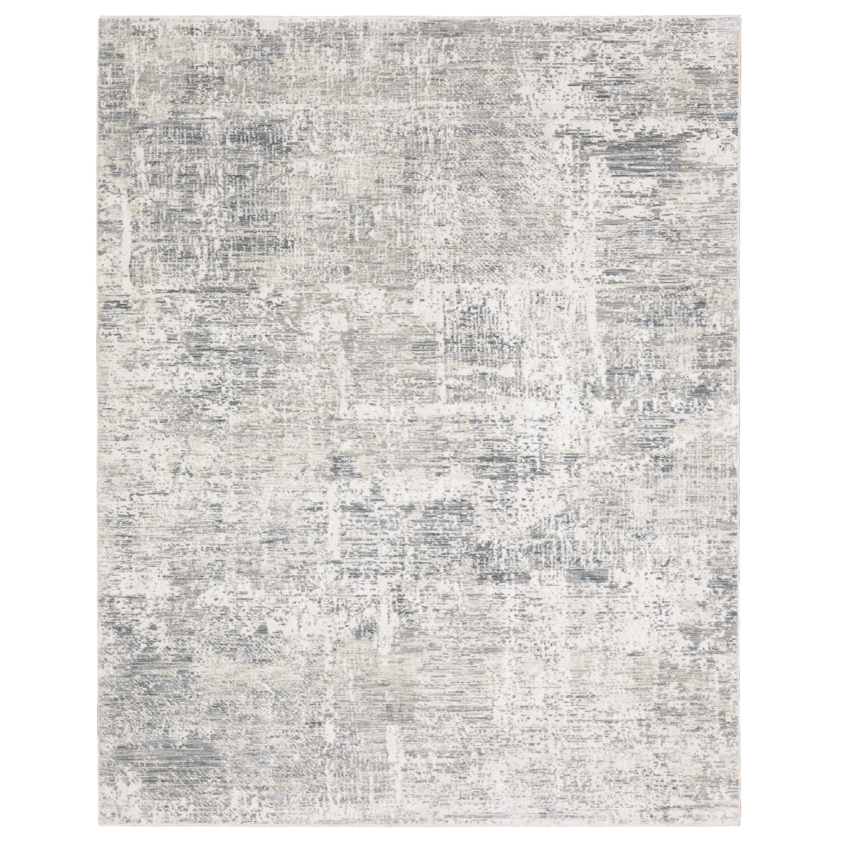 17 Stories Gloria Distressed Abstract Grey/ Blue Area Rug | Wayfair