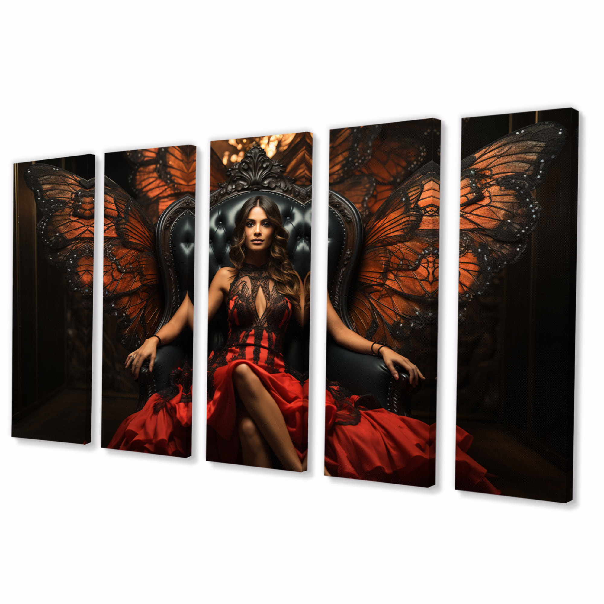 Latitude Run® Queen Of Angel III - Portrait Canvas Print - 5 Equal ...