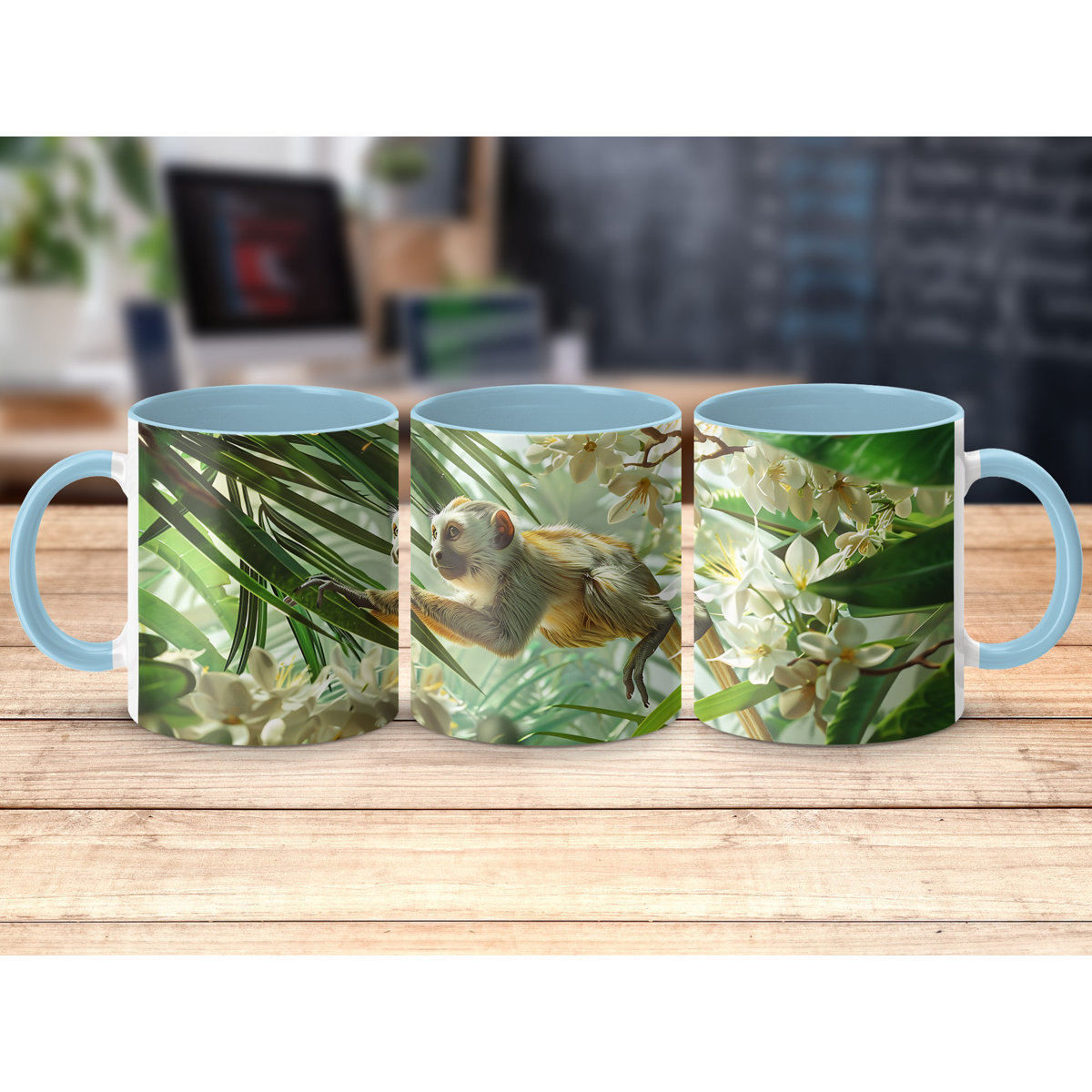 East Urban Home Realistic Animal Design 11oz Accent Mugs – White ...