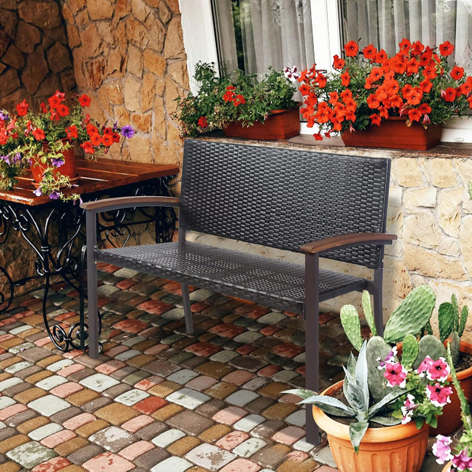 Winston Porter Outdoor Stackable Bench | Wayfair