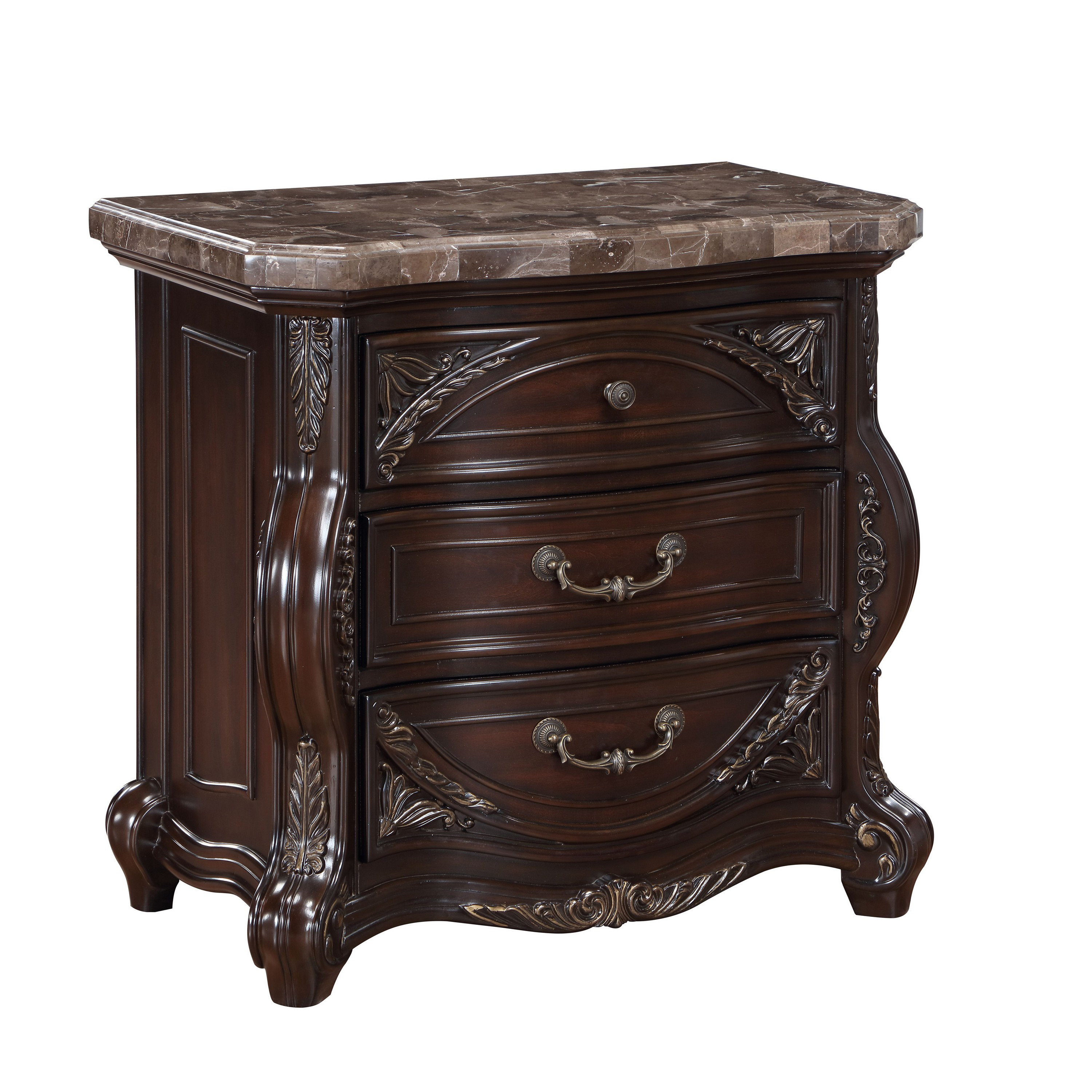 Royal Classics Palazzo Marina 3-Drawer Solid Wood Nightstand in Brown & Reviews - Wayfair Canada