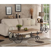 Gracie Oaks Anabella Wheel End Table | Wayfair