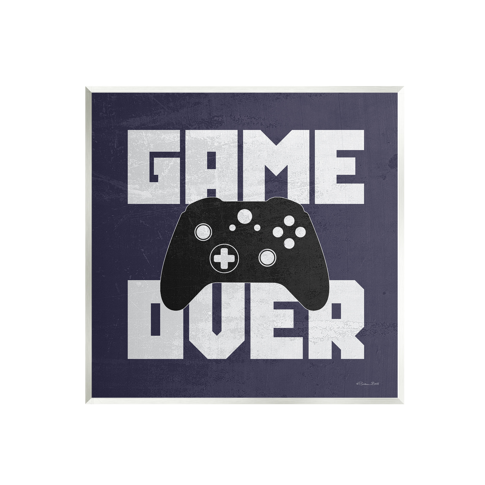 Winston Porter Game over Blue Controller Phrase - Floater Frame Graphic ...