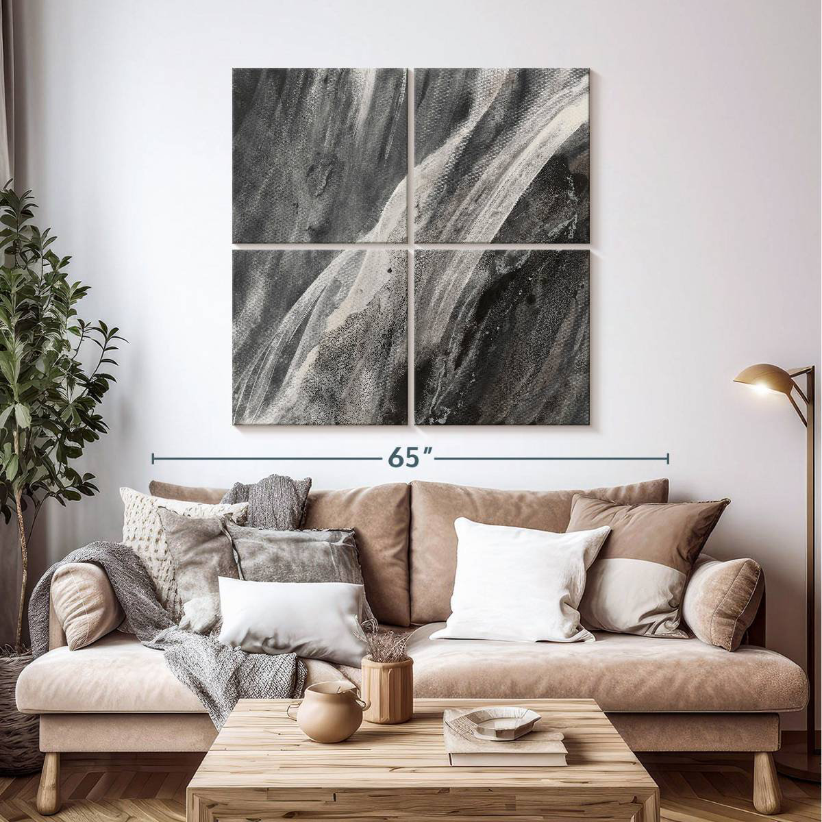 Wade Logan® Avery Dark Grey Splash | Wayfair