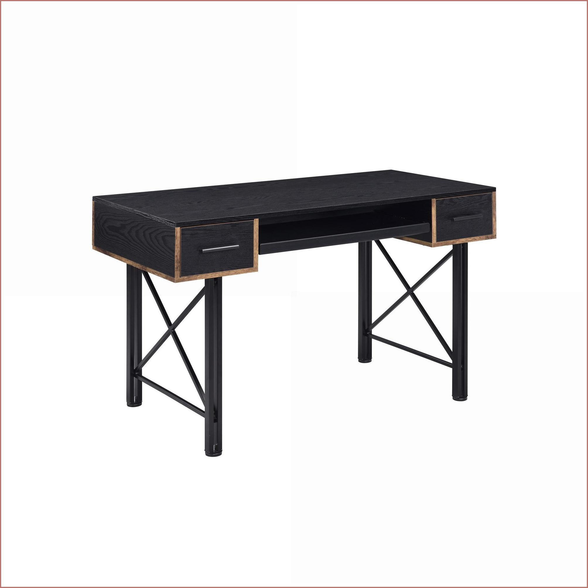 Latitude Run® Desks | Modern Black & Chrome Vanity Desk with X-Shape ...