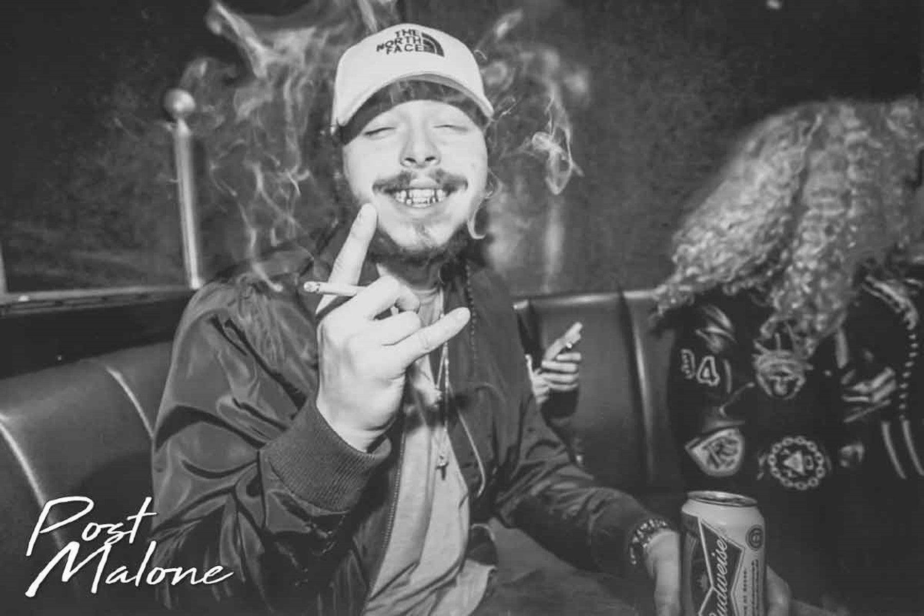 Buy Art For Less Post Malone Smoking At Club Music Framed On Paper ...