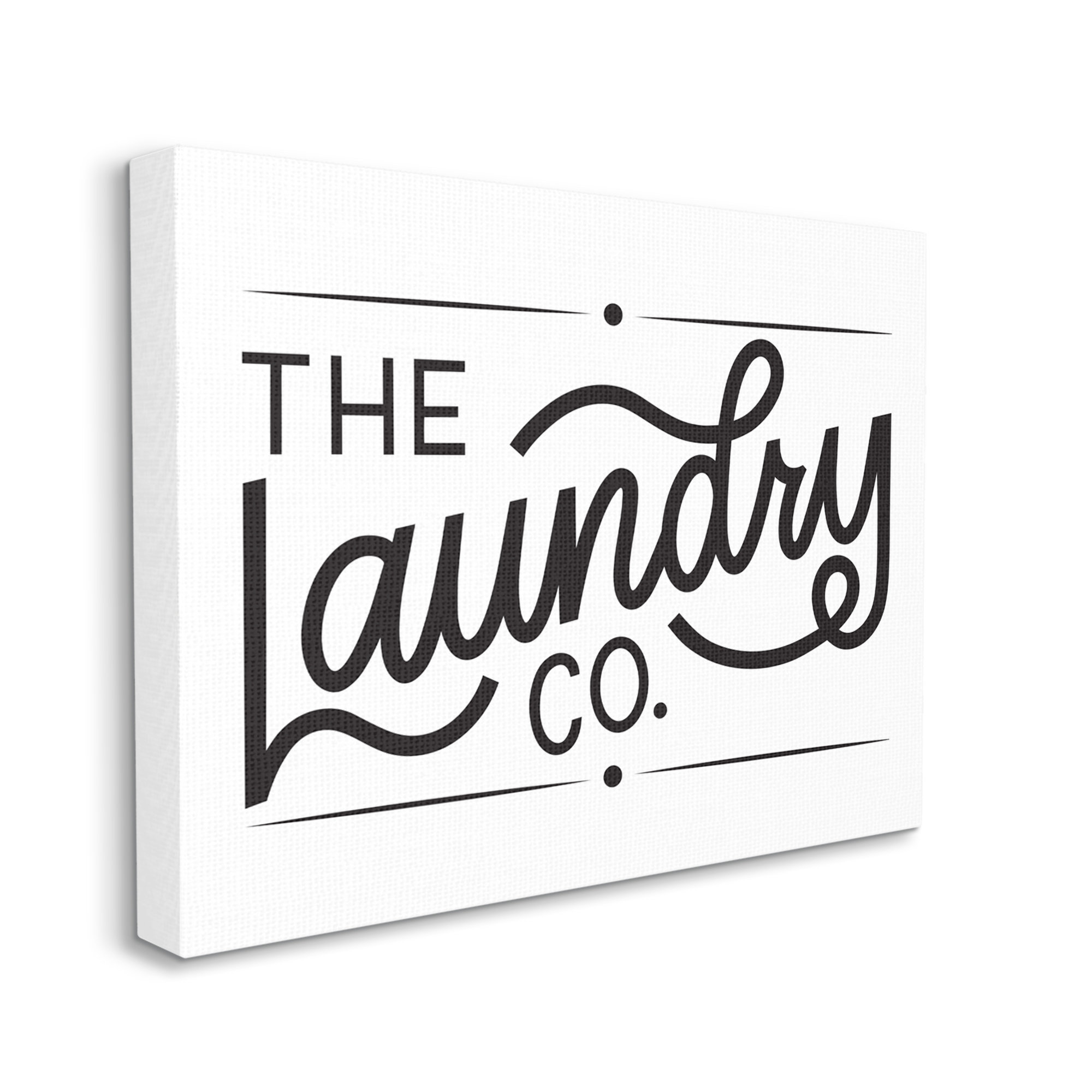 Stupell Industries Laundry Co. Bold Cursive Typography Sign Jalynn ...