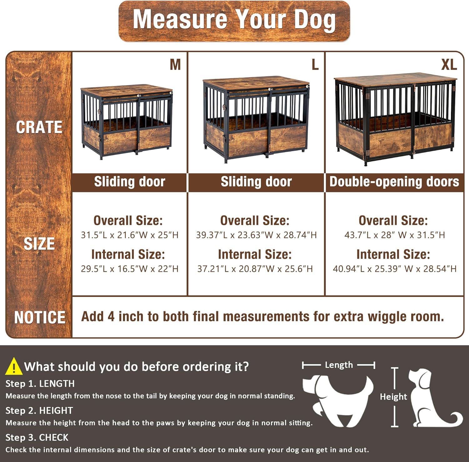Tucker Murphy Pet™ 32 Inch Dog Crate Furniture with Cushion for Large ...