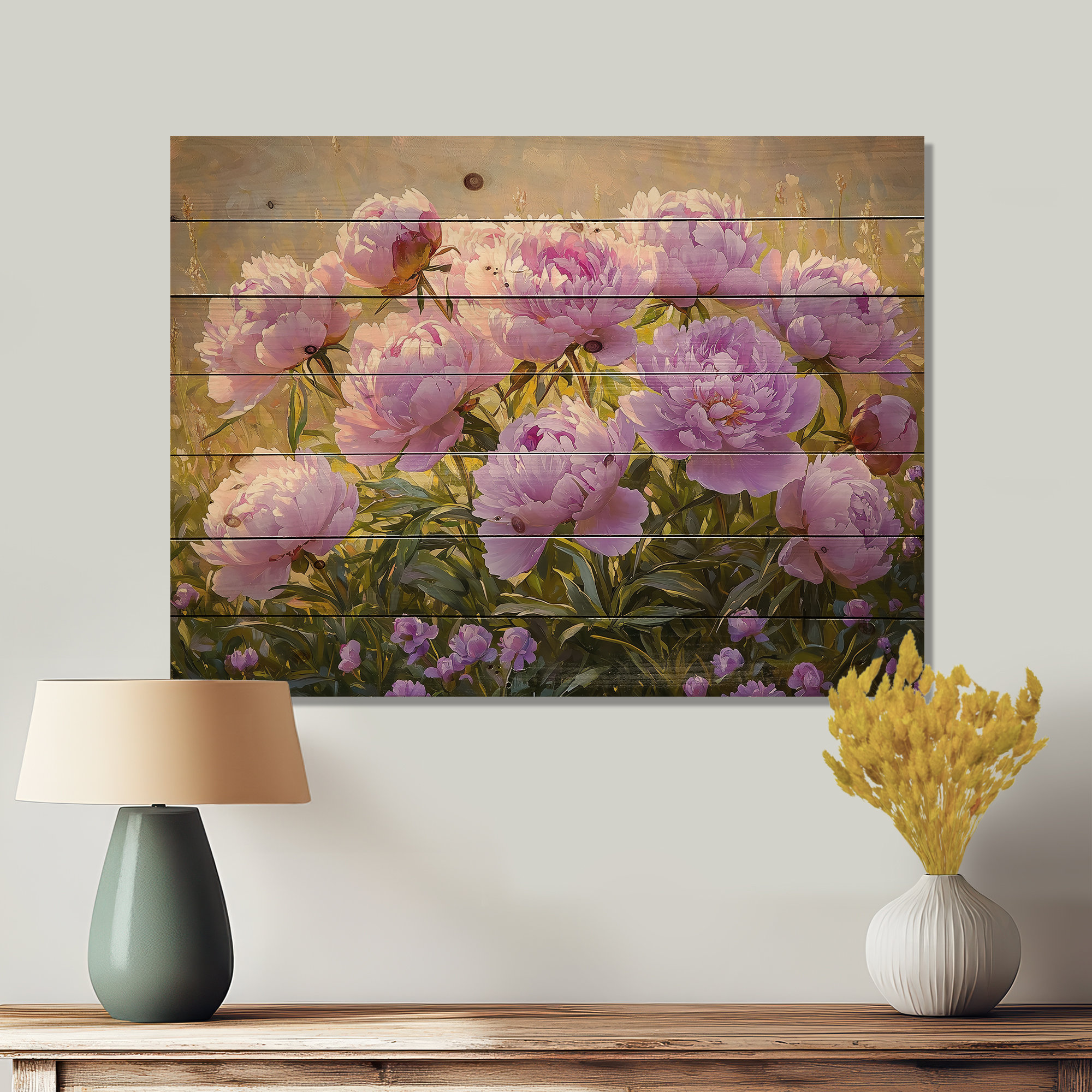 Ophelia & Co. Lavender Peonies In The Farms Meadow At Sunset II ...