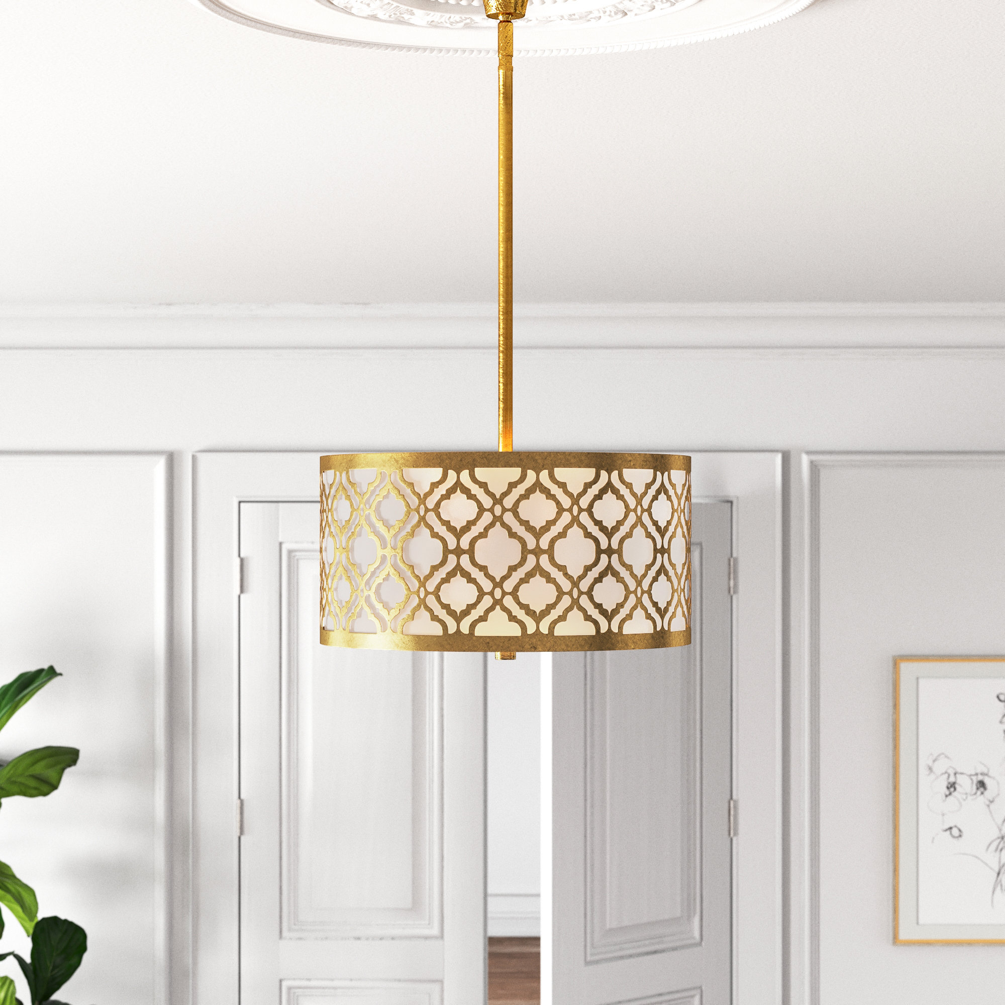 Kelly Clarkson Home Jaxon 2-Light Drum Pendant | Wayfair