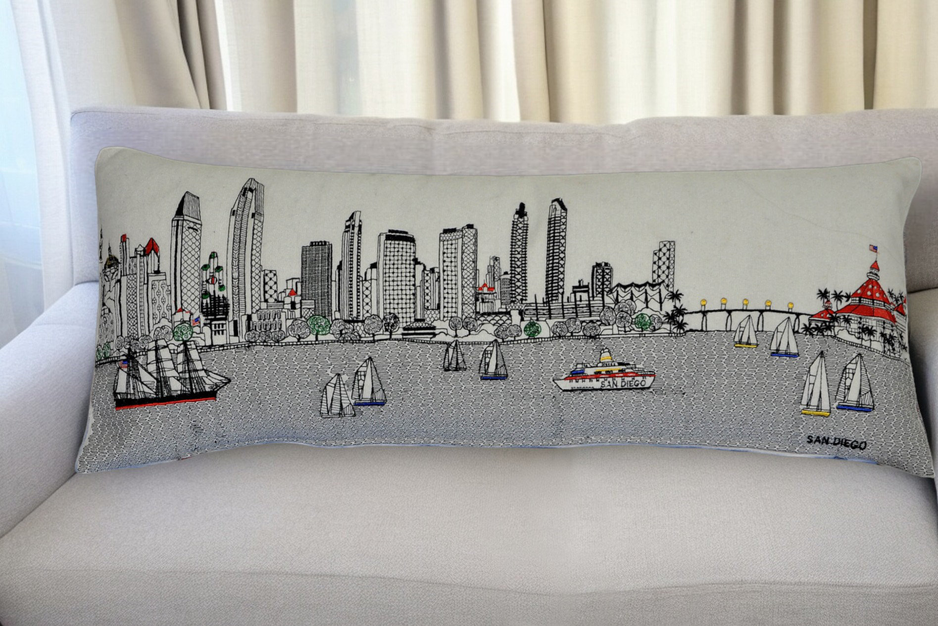 ZeaZu San Diego Skyline Lumbar Decorative Pillow - Wayfair Canada