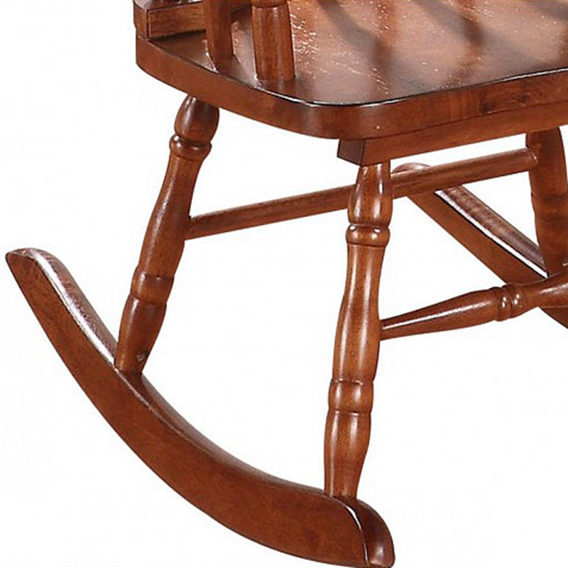 August Grove® Burkell Solid Wood Rocking Chair | Wayfair