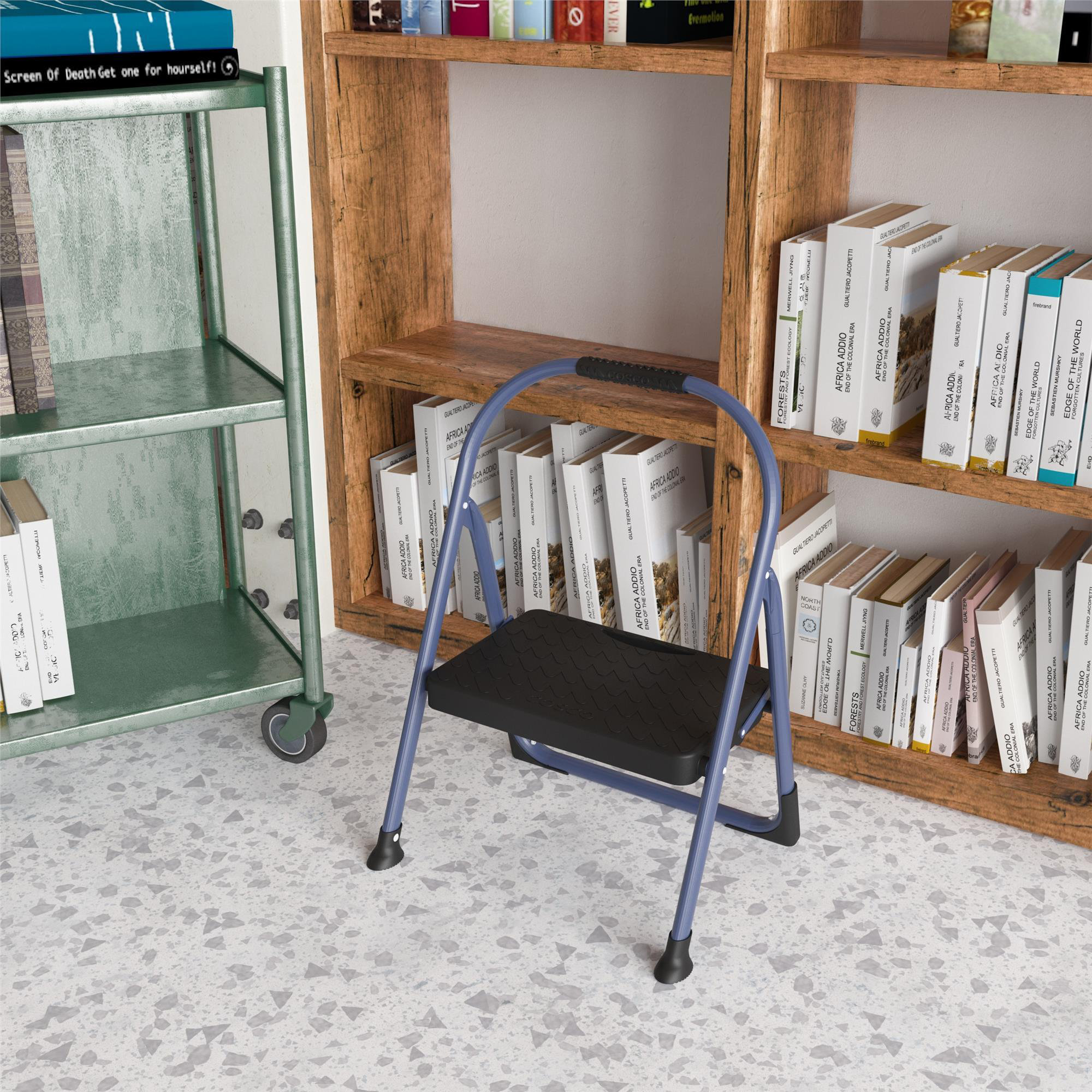 COSCO 1-Step Folding BIG Step Steel Step Stool, 225 lb. Capacity ...